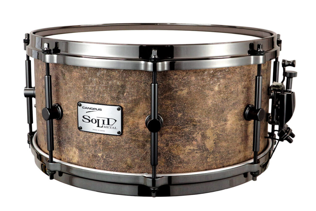 Patina Solid Brass Snare Drum - Canopus Drums